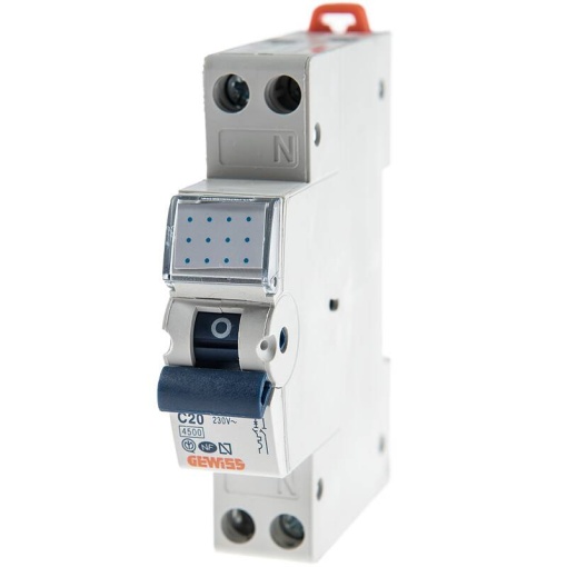 Intreruptor automat modular Gewiss MTC 45 1PN 20A