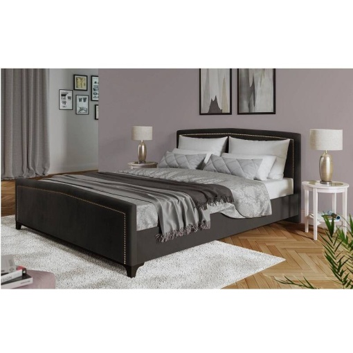 Pat dublu Siena 160x200 maro inchis