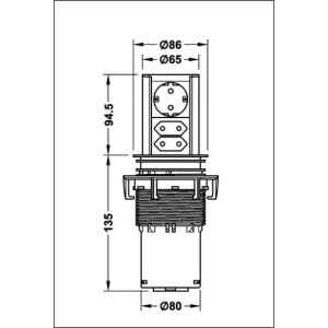 Priza incastrabila Elevator Hafele