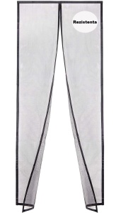 Perdea tip plasa anti-insecte pentru usa, inchidere magnetica, 140 cm