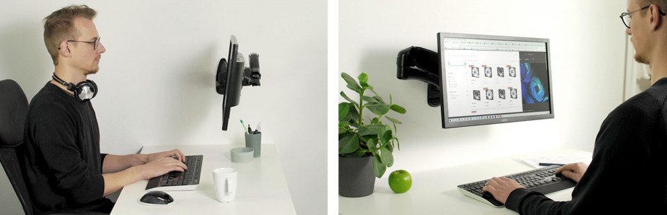 Zidni nosač za monitor ARCTIC W1-3D Gas Spring Monitor Wall Mount ...