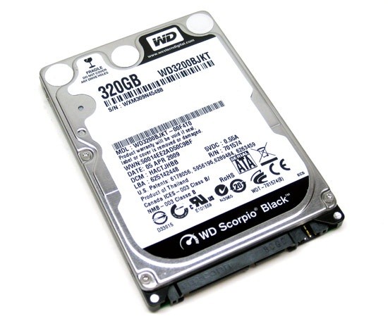 Hard disk laptop 320GB SATA2, Western Digital Scorpio Black WD3200BEKT ...