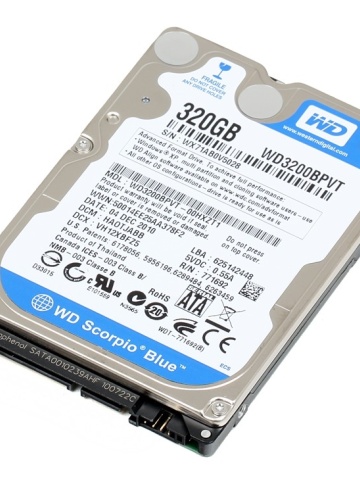 Hard Disk Laptop WD Scorpio Blue WD3200BPVT 320GB, 5400rpm, 8 MB, SATA 2
