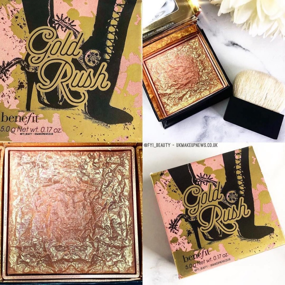 Pudra iluminatoare fard de obraz Benefit Gold Rush Blush, 5 g