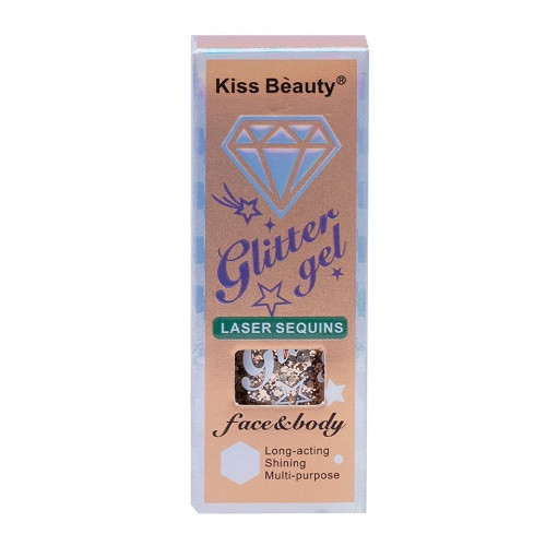 Glitter Gel pentru Fata si Corp, Kiss Beauty, Stralucitor, 07, 35 g