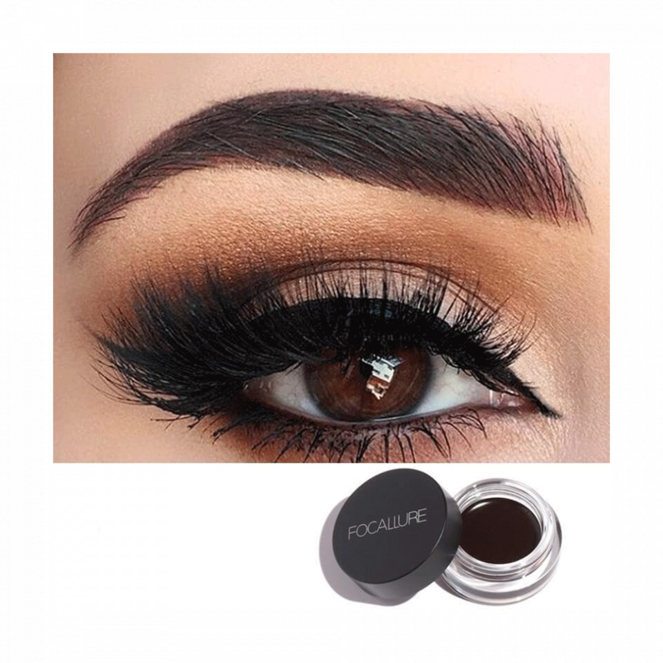 Gel sprancene Focallure Brows Cream Nuanta 05 Ebony, Pensula inclusa