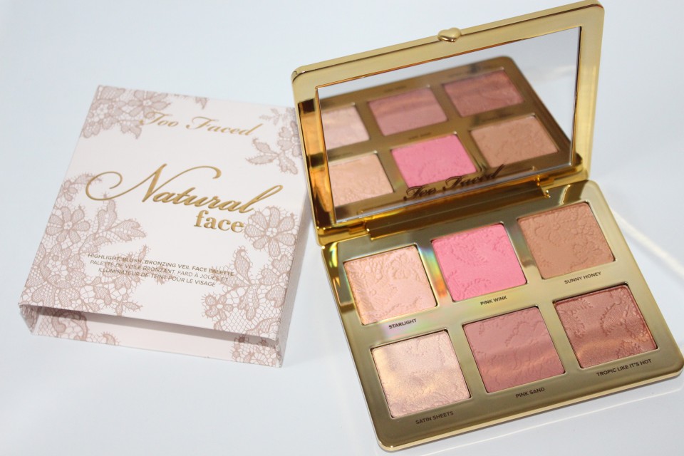 Trusa machiaj, Too Faced, Natural Face Palette, 6 pudre