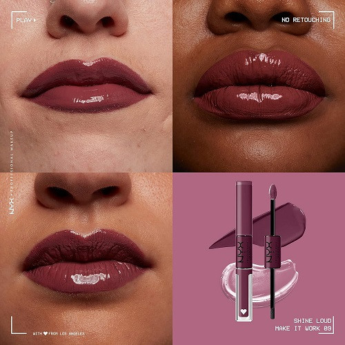 Ruj de Buze, NYX Professional Makeup, Shine Loud, 09 Make It Work, 3.4 ml