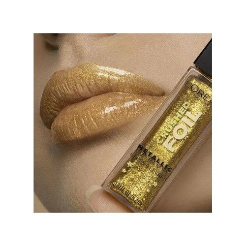 Luciu de Buze Stralucitor, Loreal, Crushed Foil Metallic Gloss, 14 Mirrored
