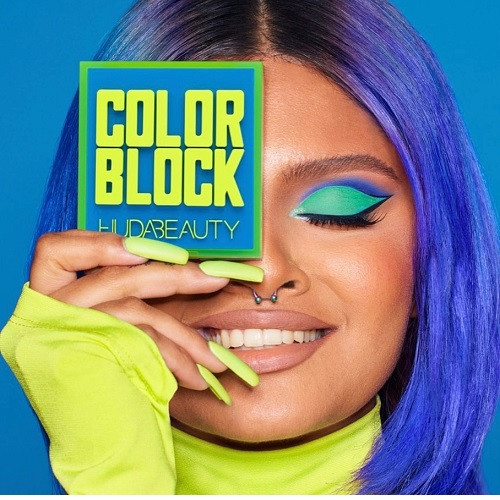 Paleta Farduri Pleoape, Huda Beauty, Color Block Obsessions, Blue & Green
