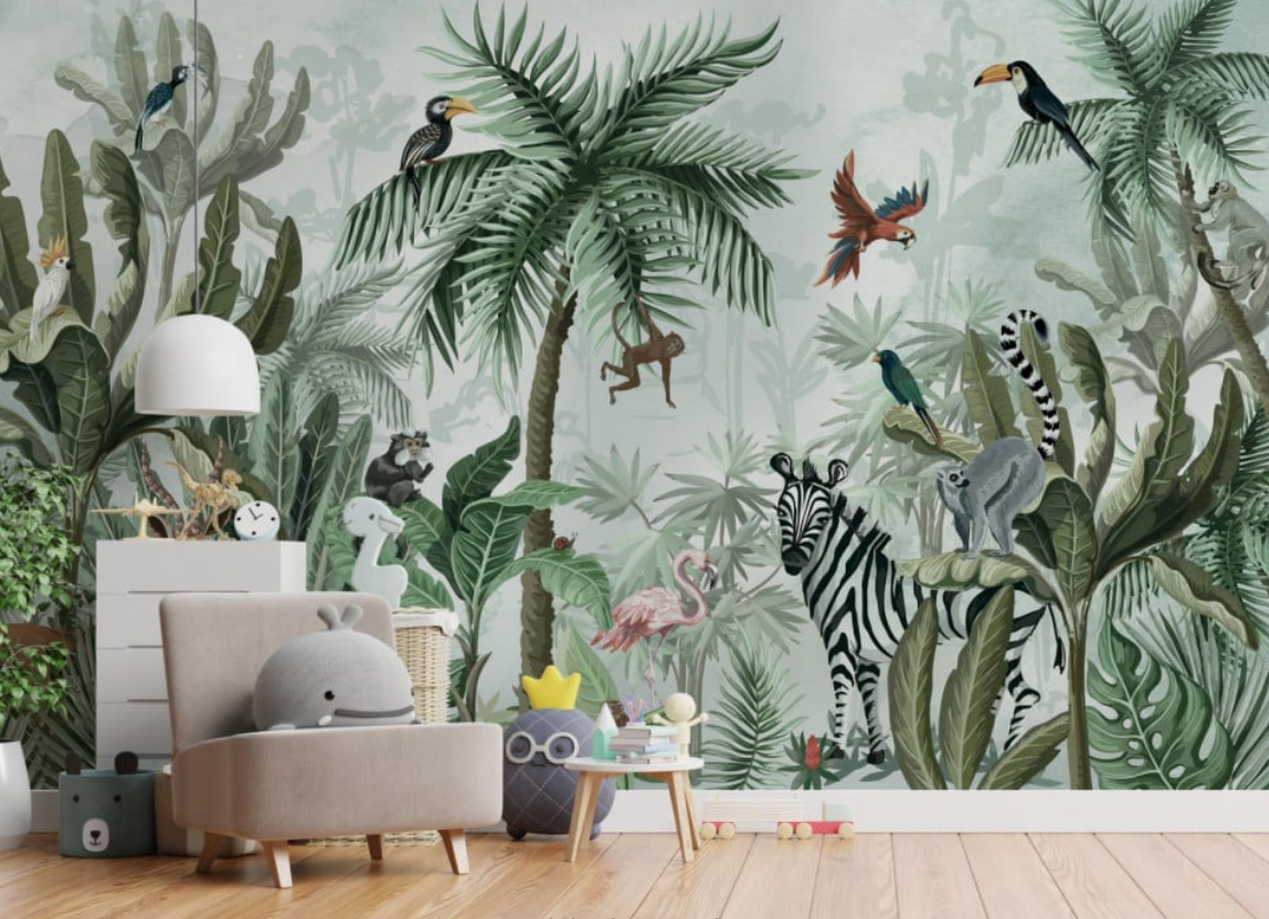 Tapet jungla copii - Tapet safari copii - Lilu Lilu Shop