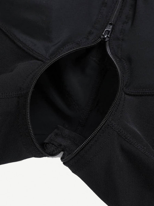 Body Modelator Cu Bretele si Fermoar---IDEAL Ptr ROCHII--- Black 3IN1