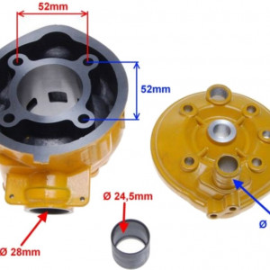 Set motor Aprilia AM6 80cc + chiuloasa