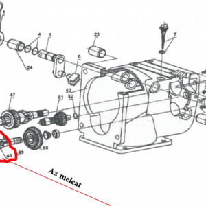 Ax melcat motocultor Ruris1001Ksd, Ruris 751ks (9 dinti)