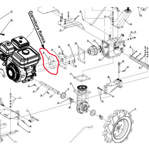 Garnitura flansa motor motocultor Ruris 918k
