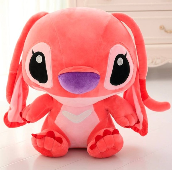Jucarie din plus Stitch 50 CM, Personaj din Lilo & Stitch, Roz inchis