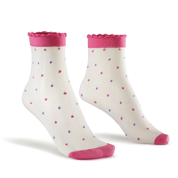 Sosete fine, cu fir de argint, pentru femei, Bonny Silver 120 roz