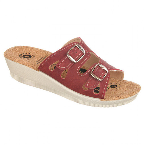 Papuci dama, Mjartan 2802-N16K brant pluta naturala bordo