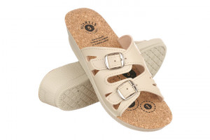 Papuci de vara, dama, Mjartan 2802-P01K brant pluta naturala