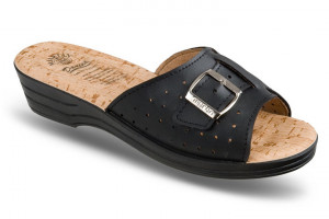 Papuci negri ortopedici Mjartan 2004-P02K brant pluta