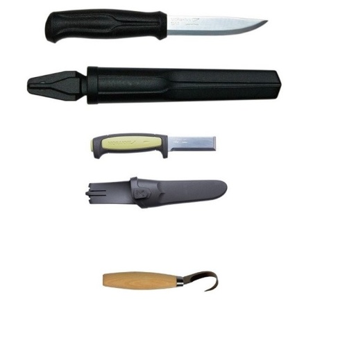 MORA 13.1 Set cutite sculptura , Morakniv Suedia.
