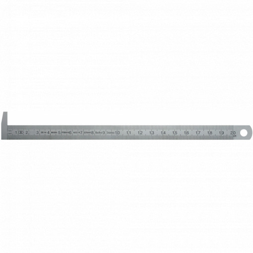 83547 Rigla inox flexibila cu cioc la 90grade, 200-300-500mm