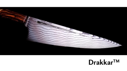 Otel model Damasc pentru cutite, Damasteel DS93X, Drakkar™ 32x2.6mm