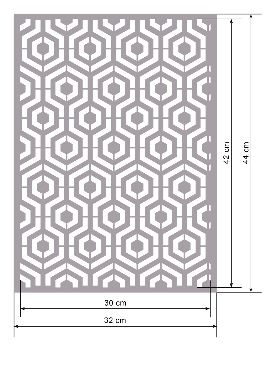 Sablon Linked Hexagons 44x32cm - SP199