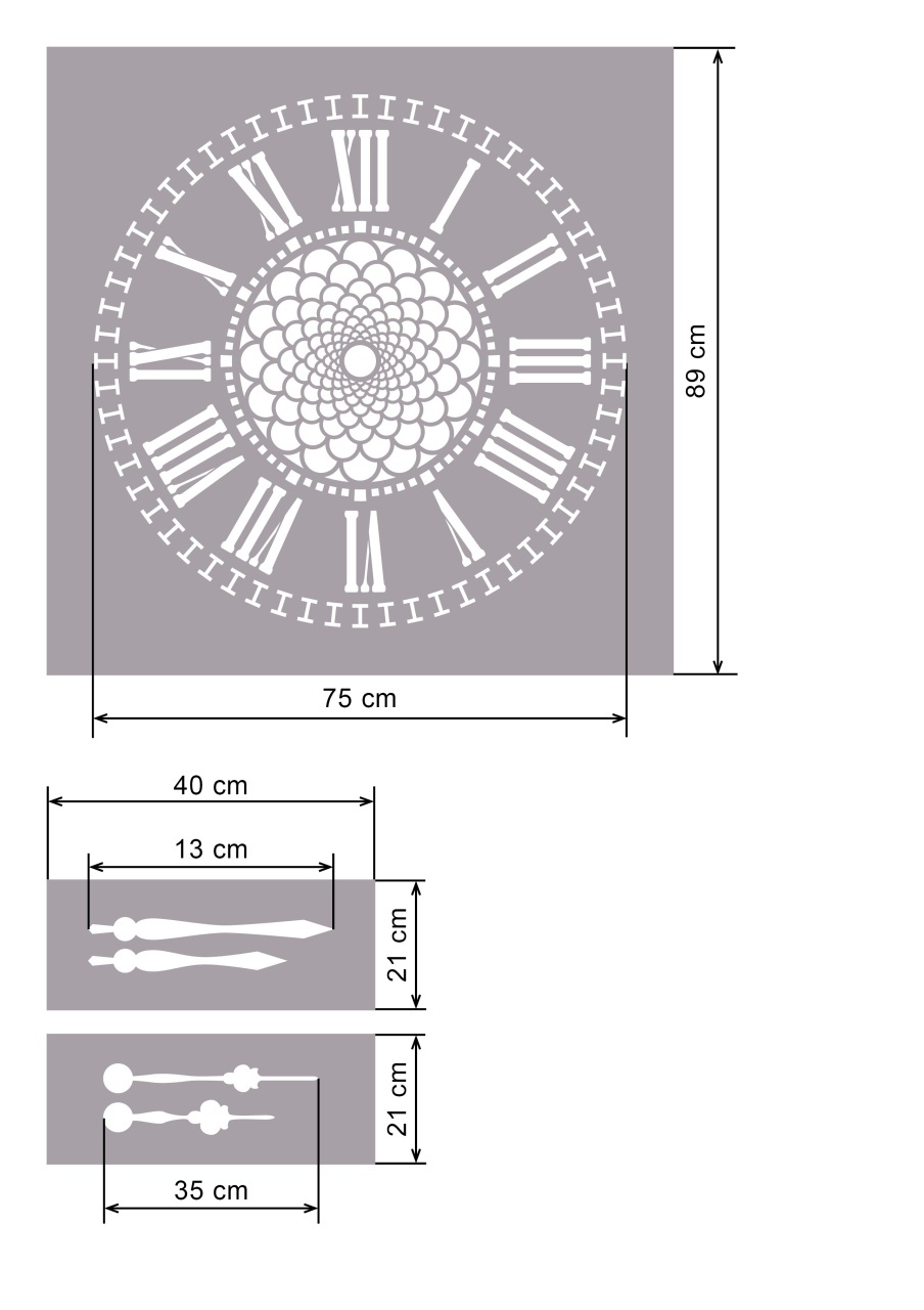 Sablon Ceas SP96-M2 - diferite dimensiuni