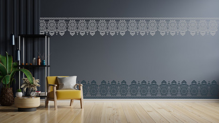 Taj Mahal Border Stencil 220321-7 - various sizes