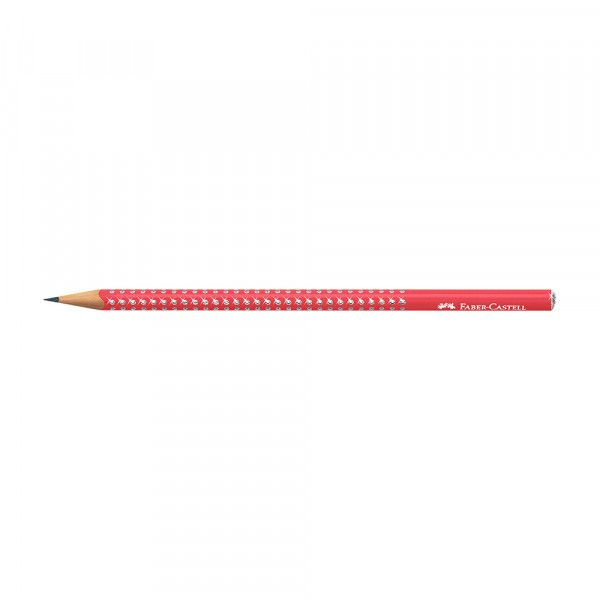 FABER-CASTELL GRAFITNA OLOVKA GRIP HB SPARKLE, CRVENA