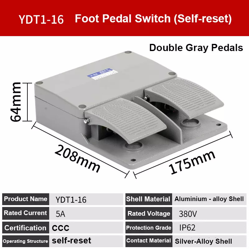 Nagazni prekidač-pedala YDT1-16