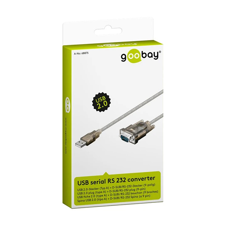 Kabl D-Sub 09 (RS232) M-USB2.0 A M 1.8m