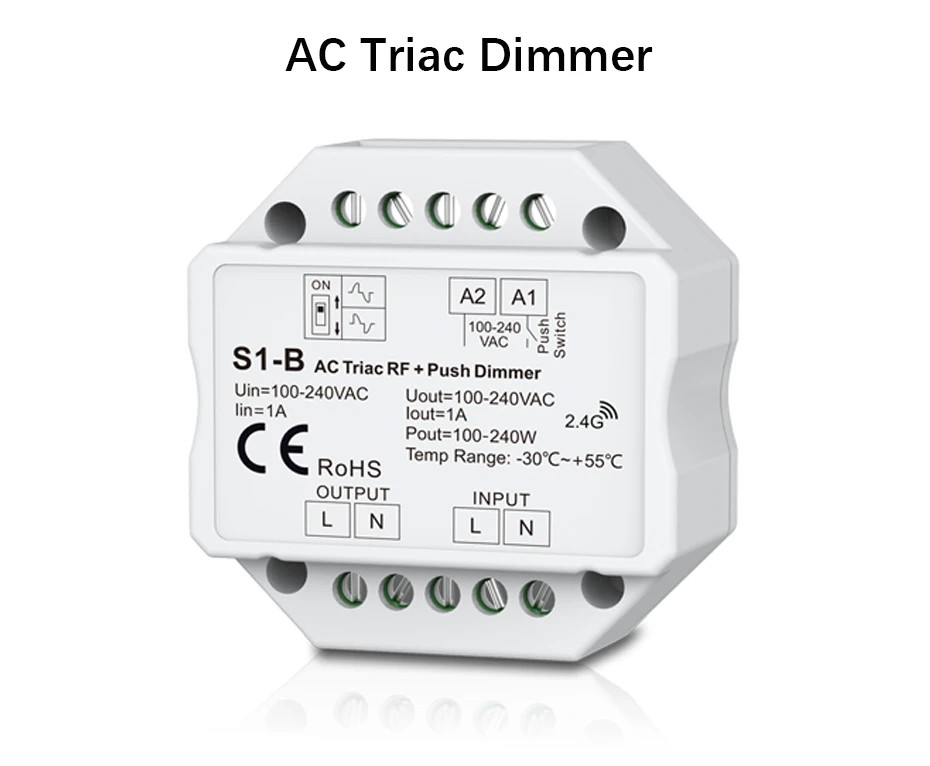 WiFi smart dimer za LED rasvetu 230VAC 1CH ugradni
