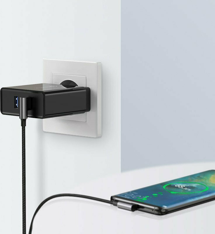 Kabl USB2.0 A muški ugaoni-USB C muški ugaoni 2.0m