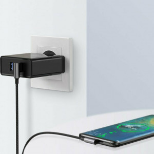 Kabl USB2.0 A muški ugaoni-USB C muški ugaoni 2.0m