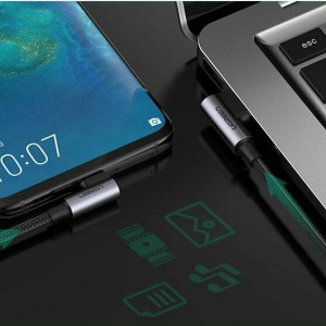 Kabl USB2.0 A muški ugaoni-USB C muški ugaoni 2.0m