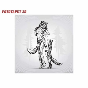 Sticker Femeia Vulpe