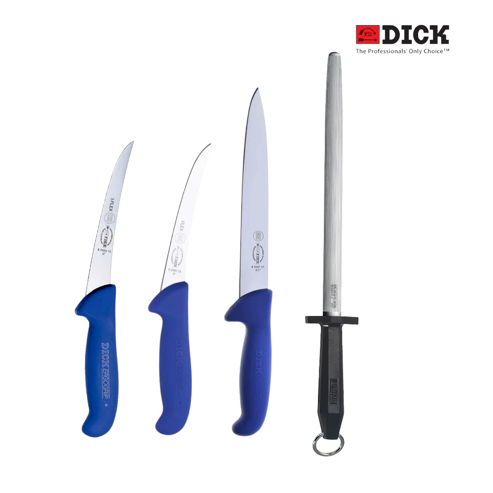 Set cutite profesionale germane F.Dick ERGOGRIP, masat REGULARCUT si 3 ...