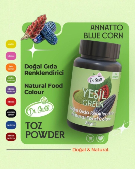 Dr. Gusto ZELENA prirodna prehrambena boja – 25g