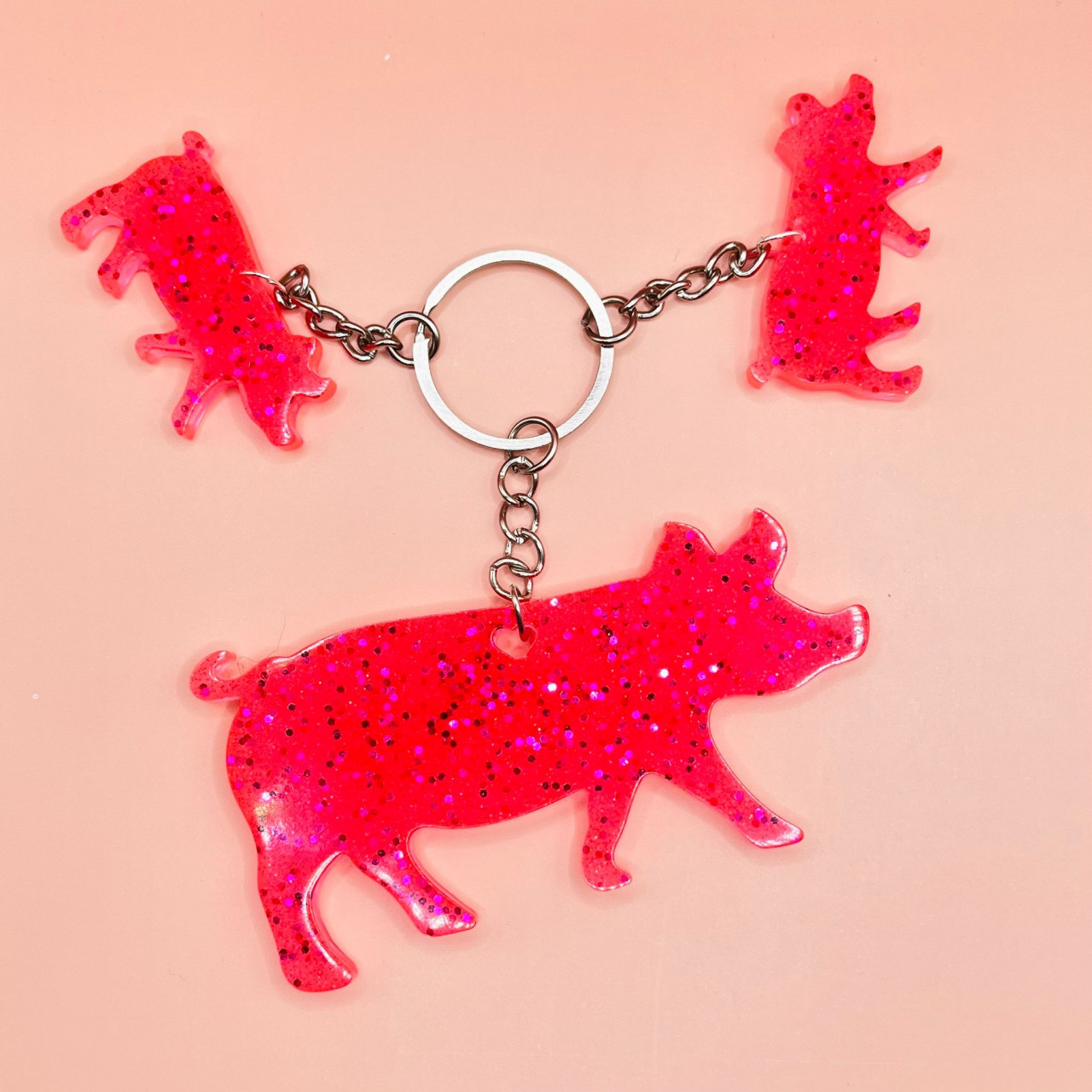 Set de brelocuri Familia de purcei