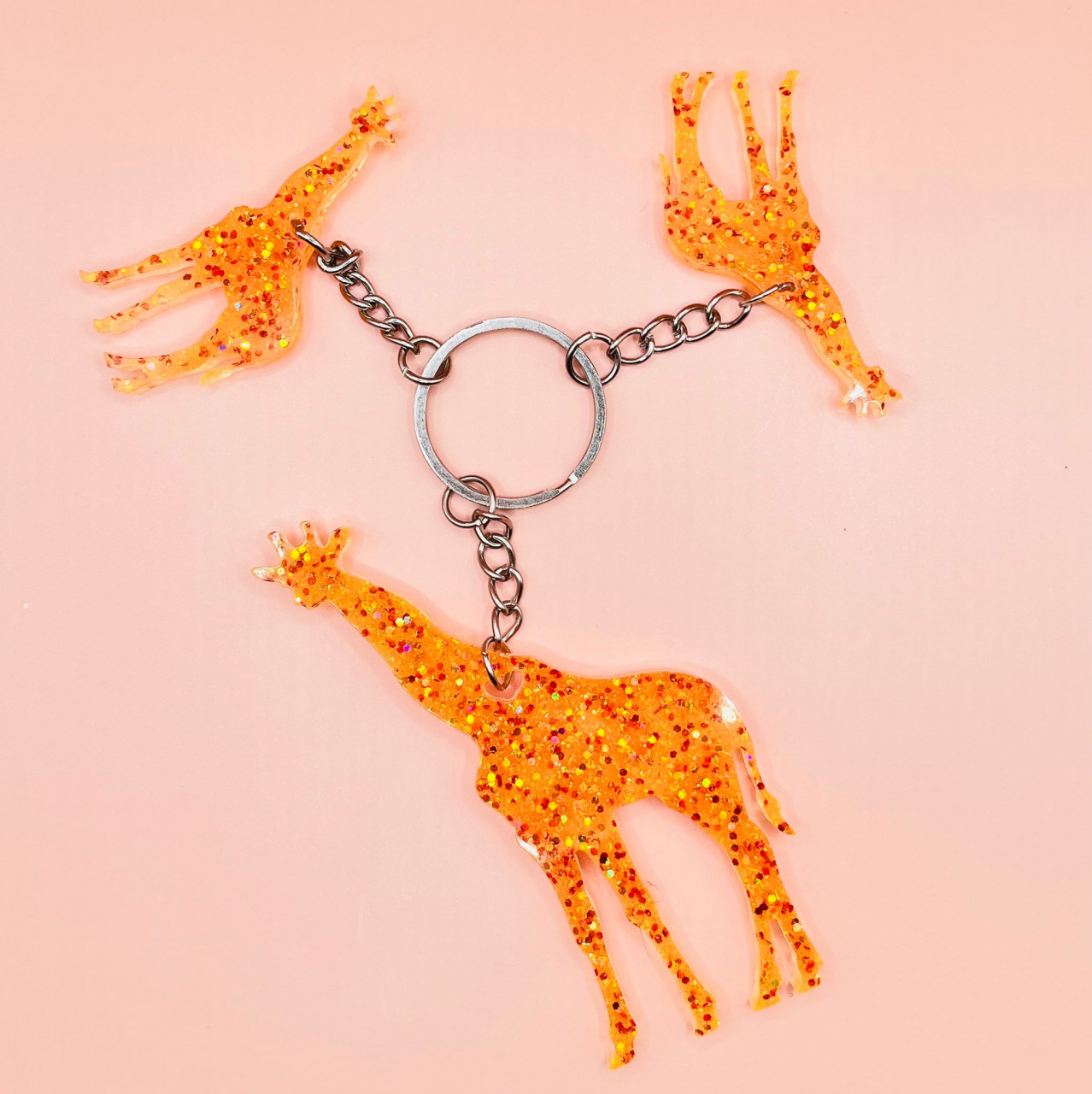 Set de brelocuri Familia de girafe