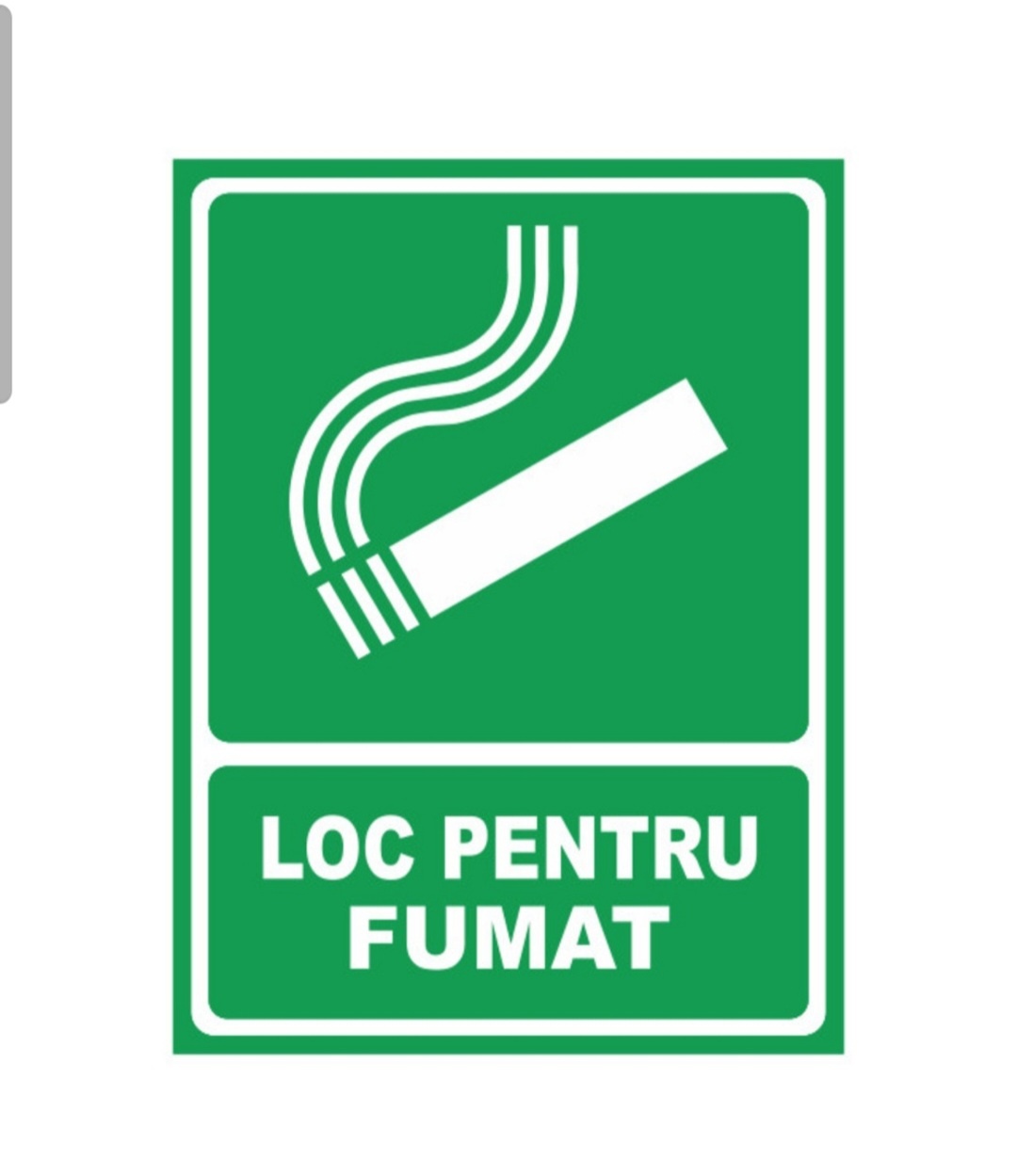 Indicator autocolant Loc Pentru Fumat