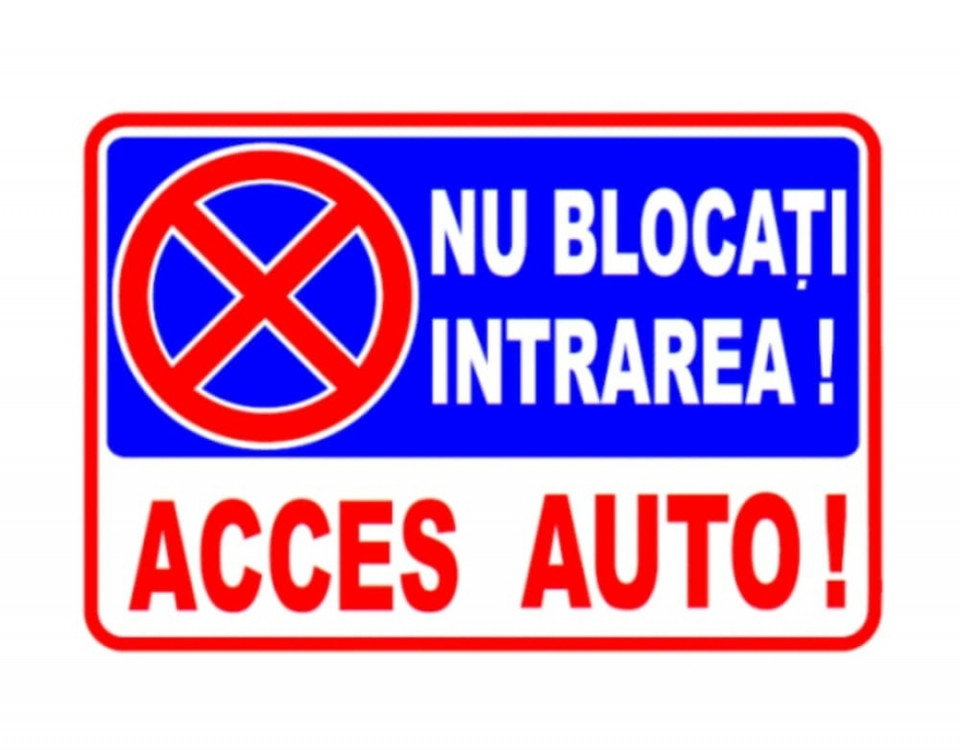 Indicator autocolant Nu blocați intrarea
