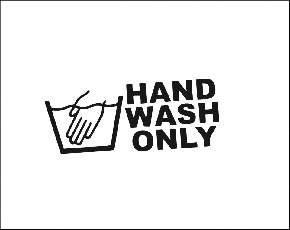 Sticker Auto Hand wash only