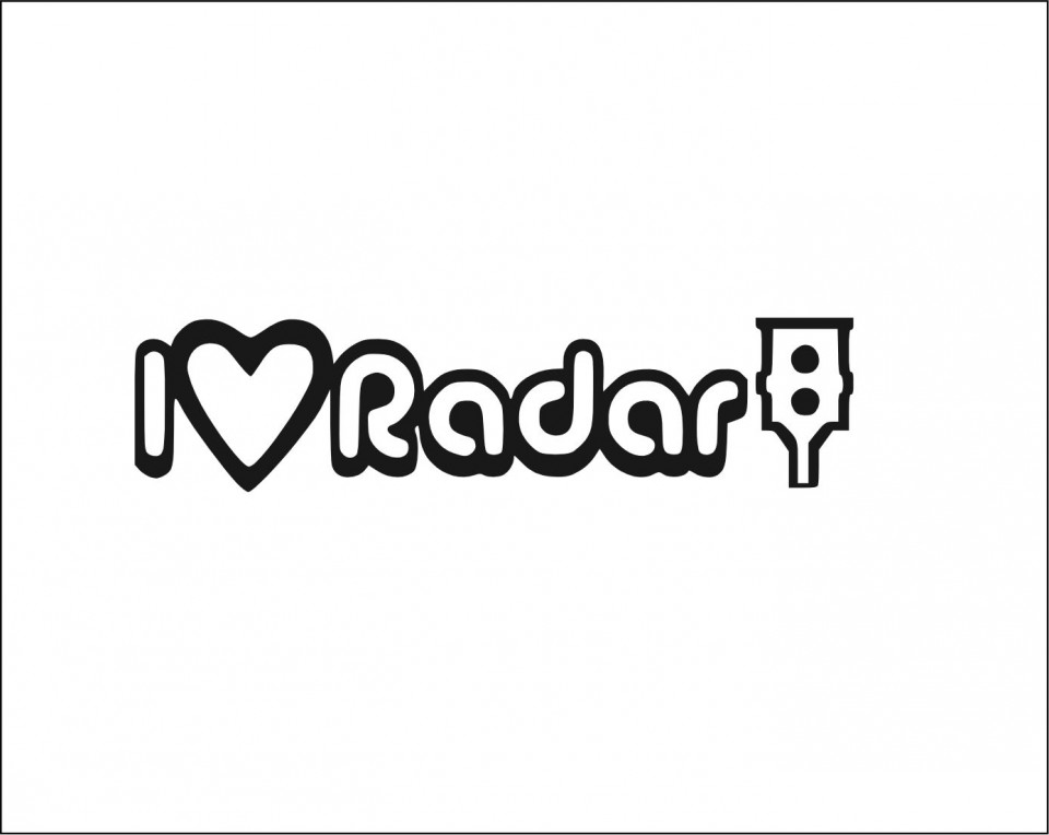 Sticker Auto I love Radar