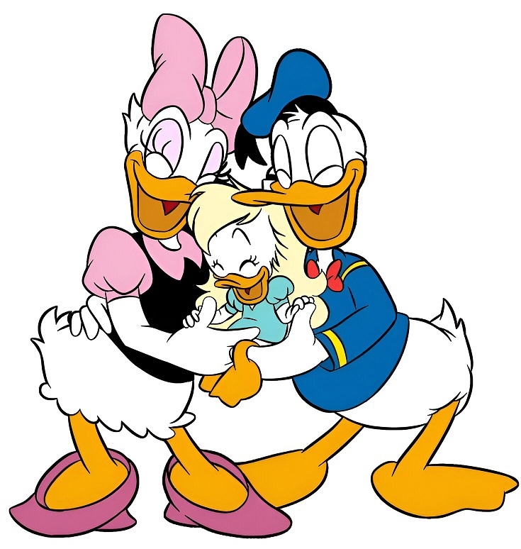 Sticker Perete Donald Daisy and Baby Duck