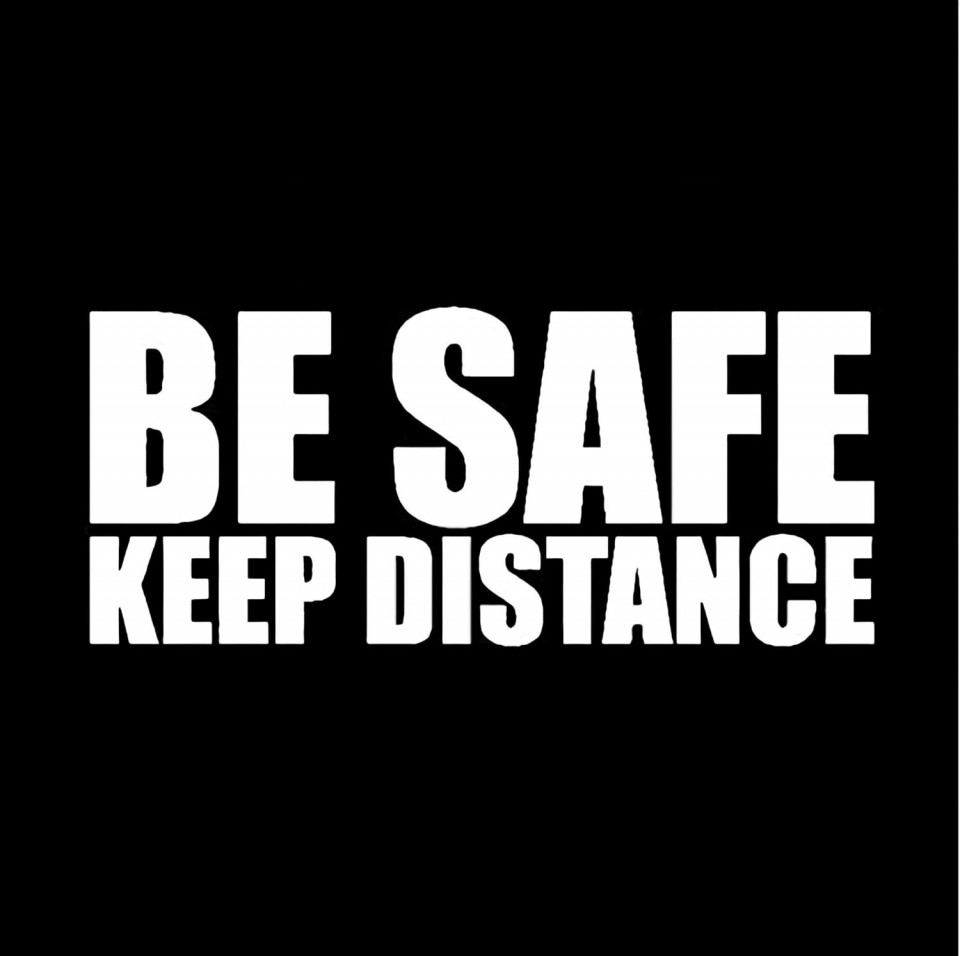 Sticker Auto Be Safe Keep Distance