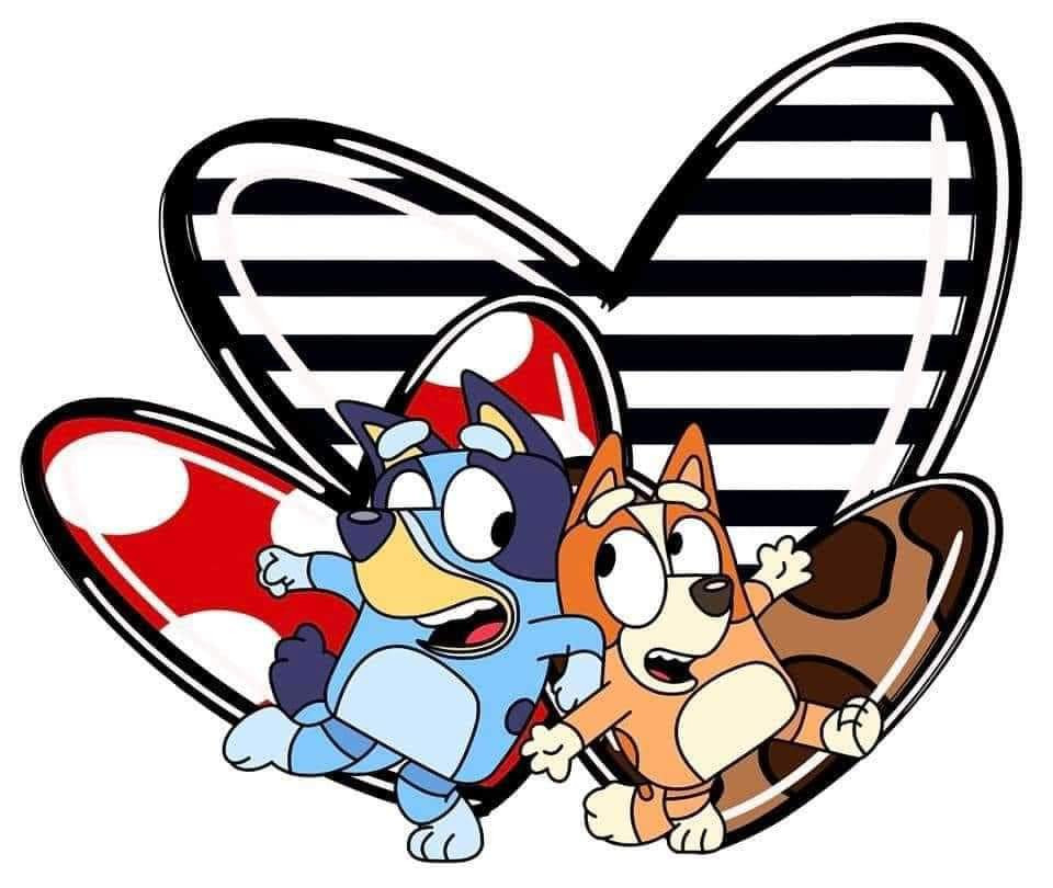 Sticker Auto color Bingo and Bluey