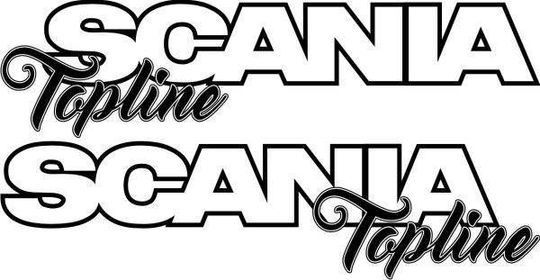 Set 2 buc Stickere Autocolante SCANIA TOPLINE(Model 2) - 60 cm